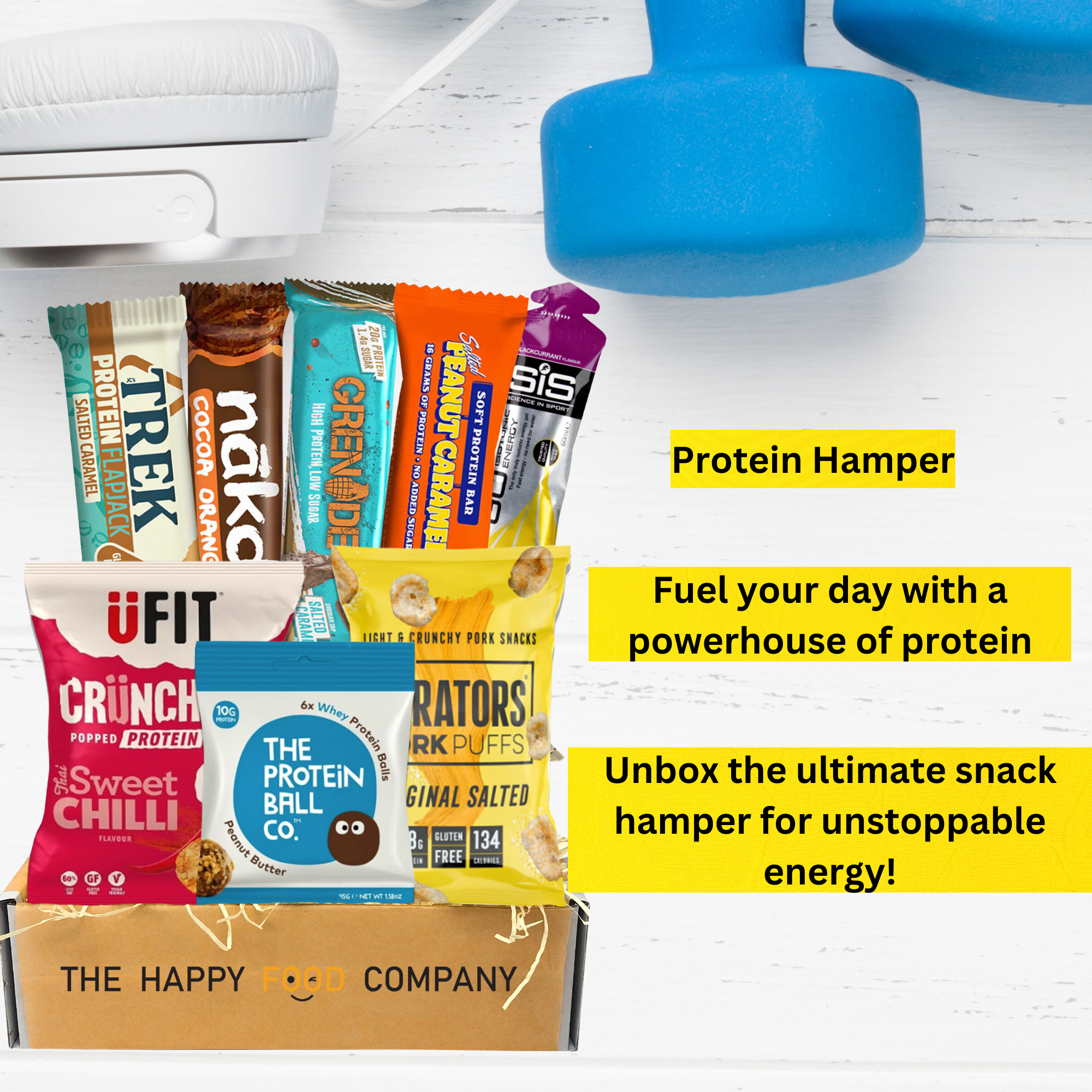 Protein Hamper - Gym Lovers Gift Hamper – The Happy Food Company